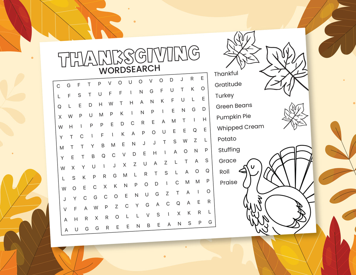 Thanksgiving Word Search – Lift Curriculum