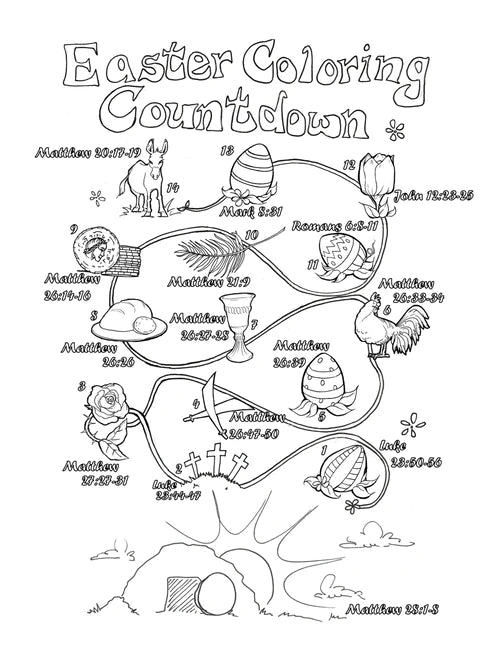 Easter Coloring Countdown – Lift Curriculum