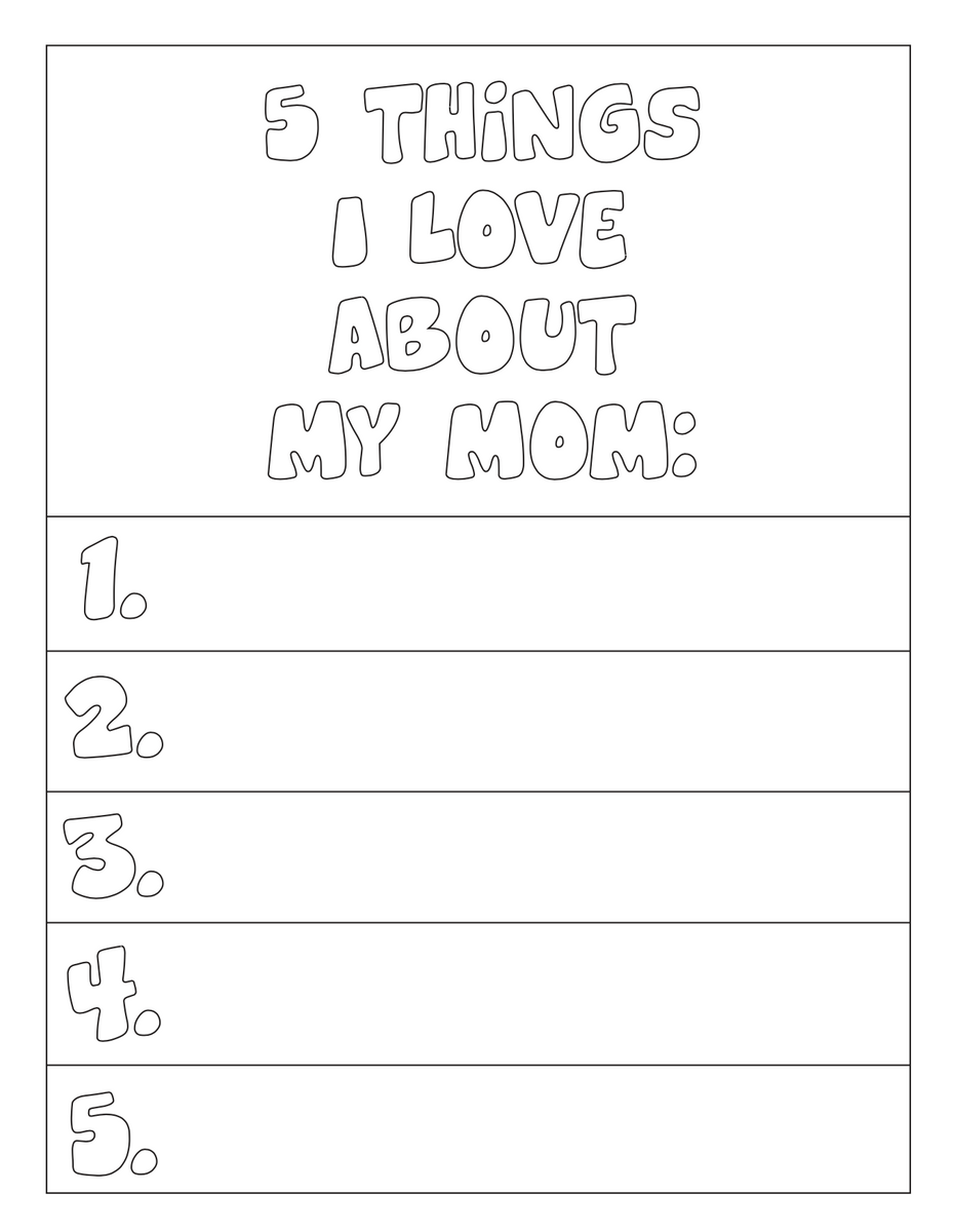 5 Things I Love About Mom – Lift Curriculum