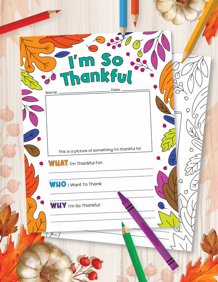 I'm So Thankful Activity Page – Lift Curriculum
